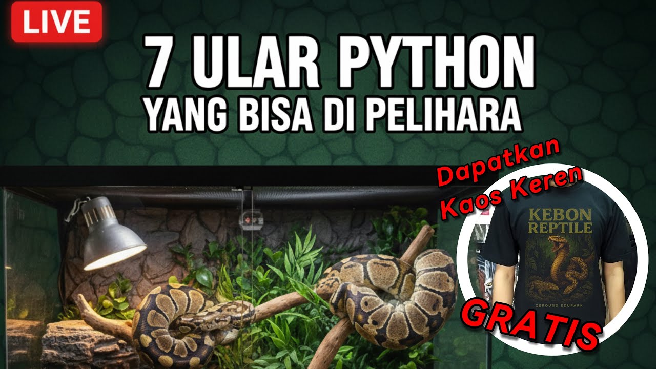 7 ULAR PYTHON YANG BISA DIPELIHARA || Live Berhadiah Kaos Keren - YouTube