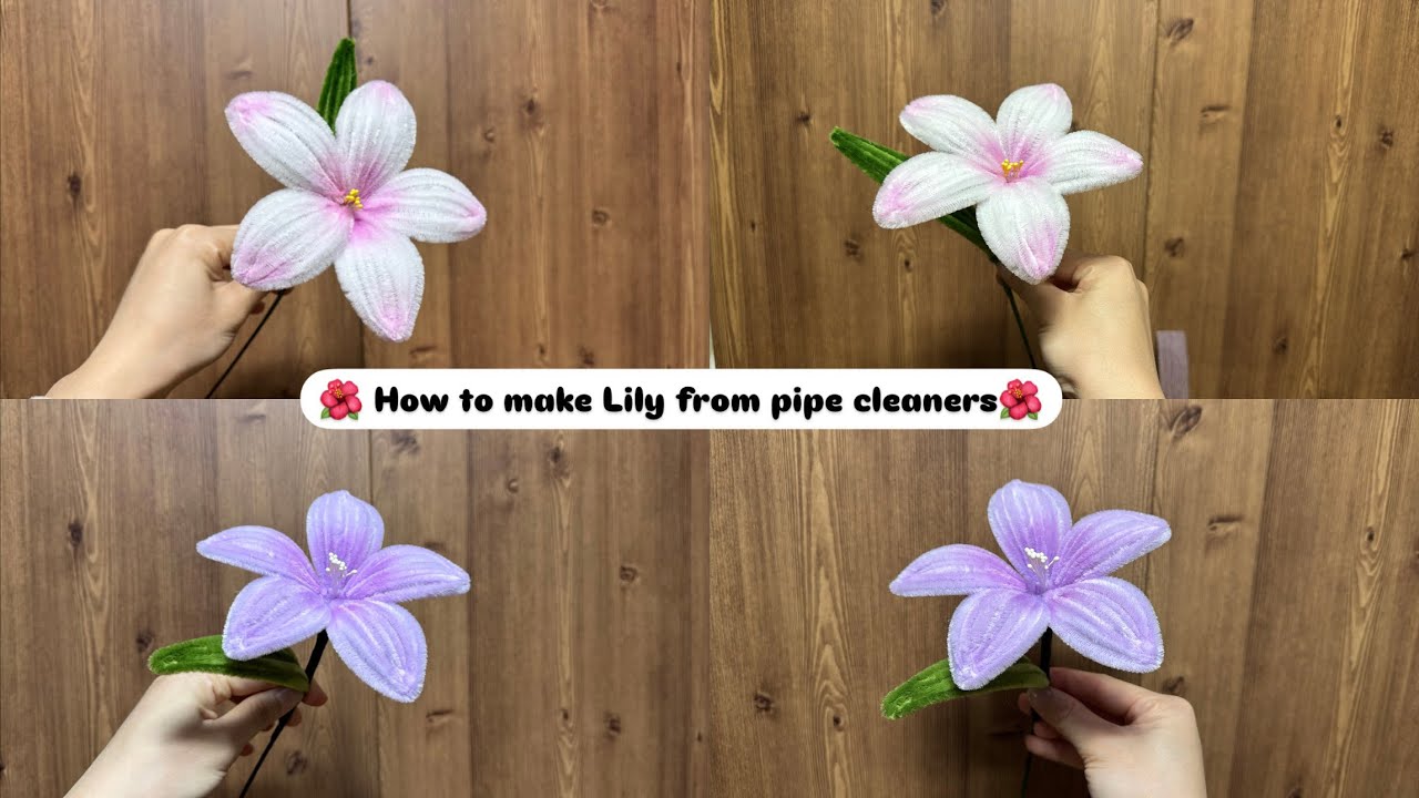 DIY How to make Lily from pipe cleaner - Pipe Cleaner Lily Tutorial ...