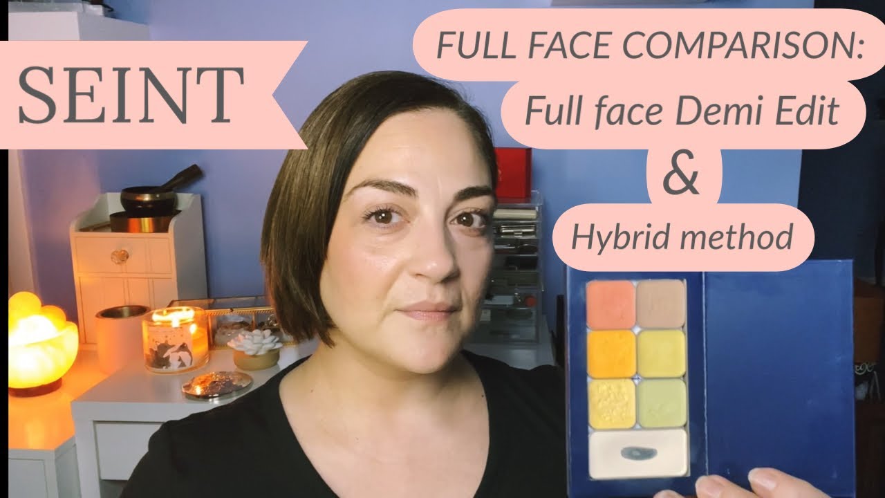 Full face comparison: Demi Edit & Hybrid method with IIID - Seint makeup - mature skin ...