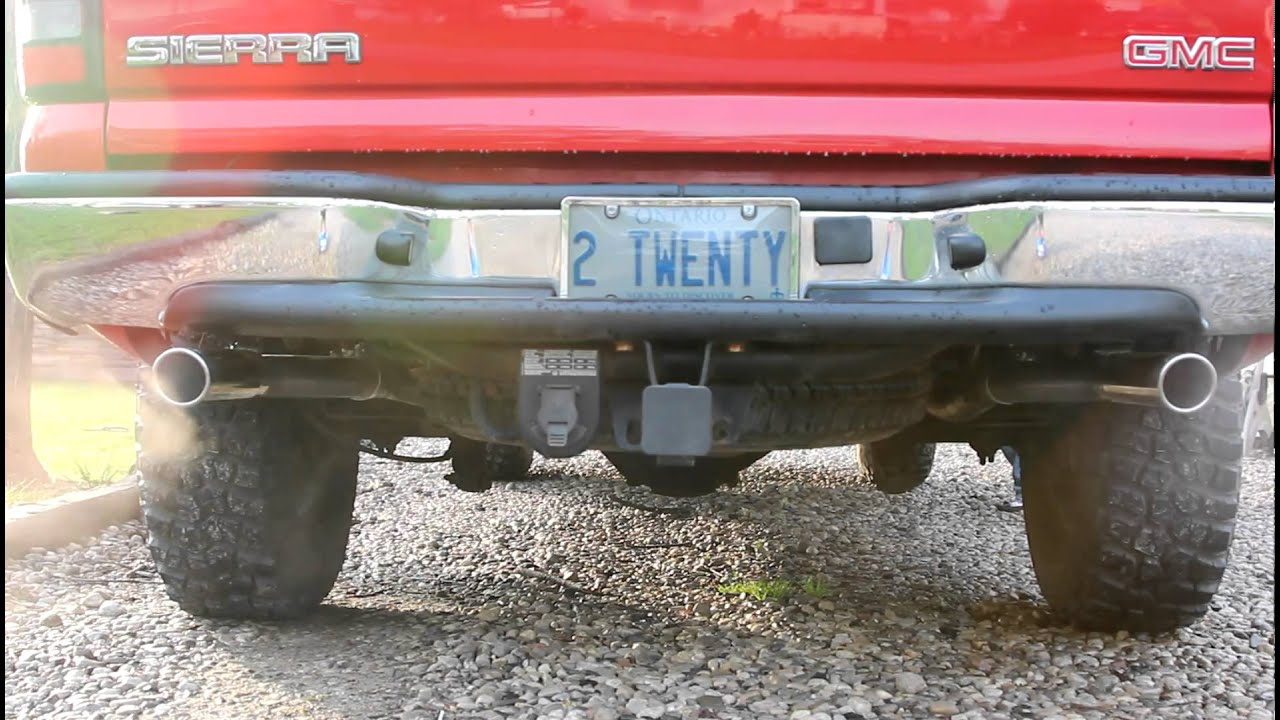 2004 Sierra Z71 with flowmaster exhaust - YouTube