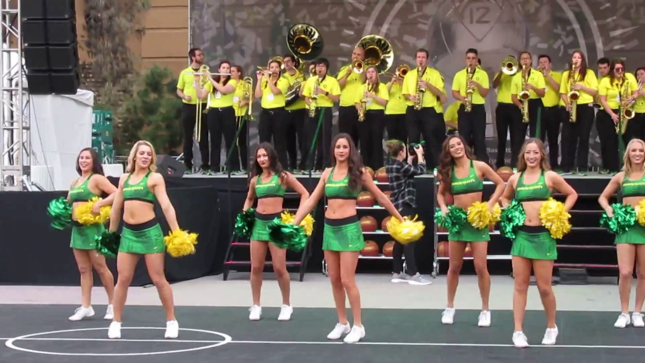 Oregon Cheer at PAC-12 Tournament Fan Fest 3/10/2017 - Part 2 - YouTube