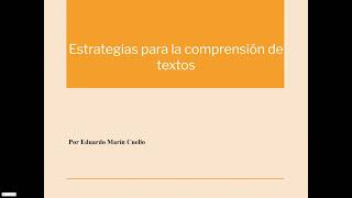 Estrategias para la comprensión de textos | Doovi
