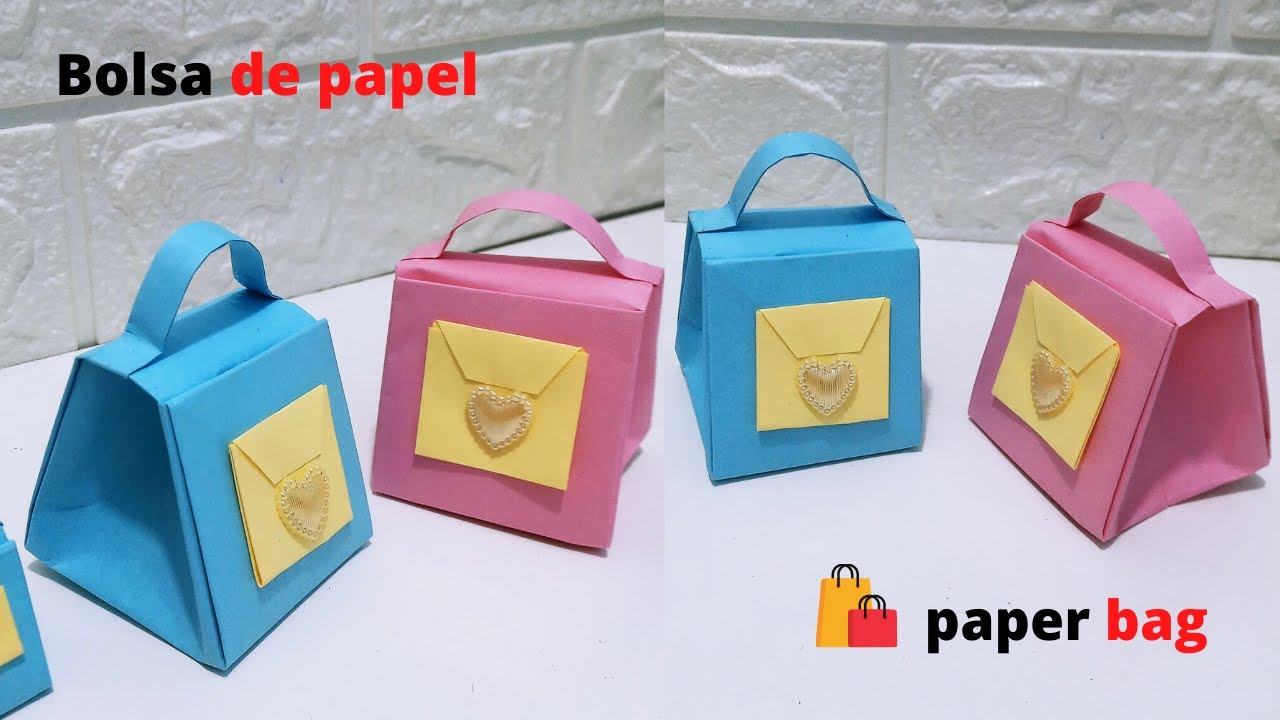 como hacer una bolsa de papel origami / bolsa de papel tutorial - YouTube