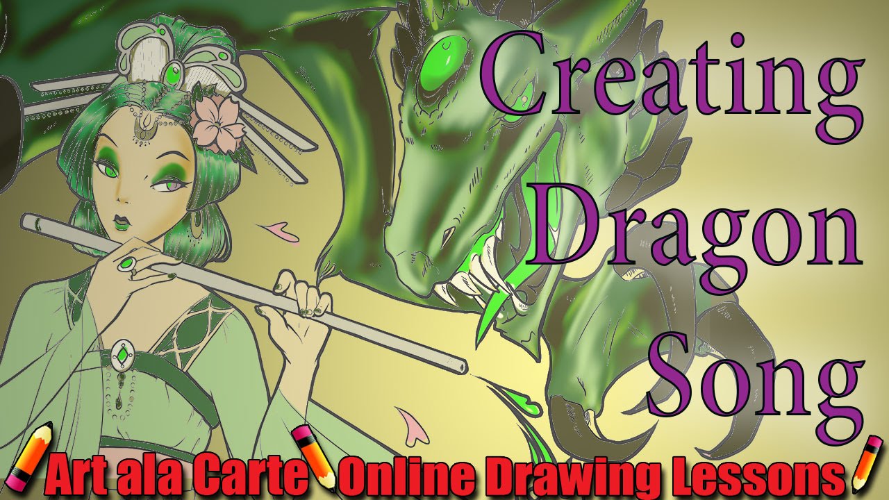 Creating Dragon Song June Coloring Print - YouTube