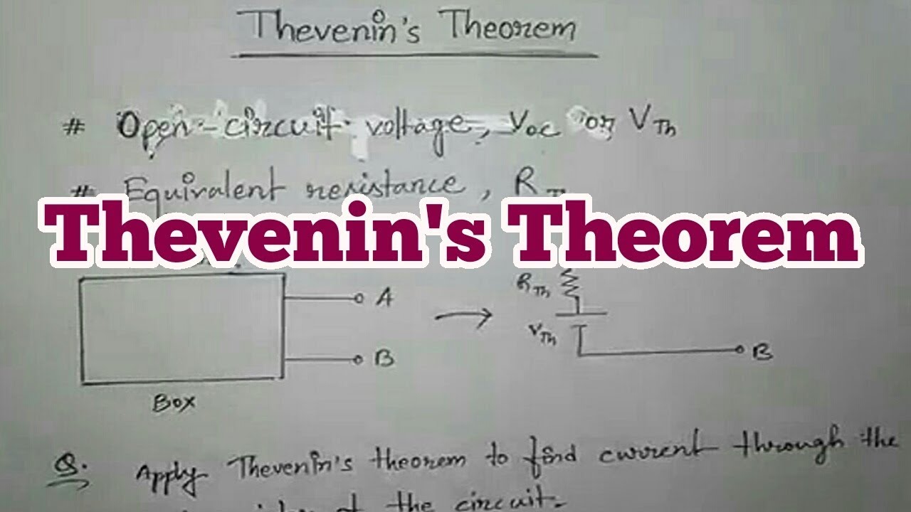 Thevenin's Theorem ll Statement & Explanation with example ll Basic ...