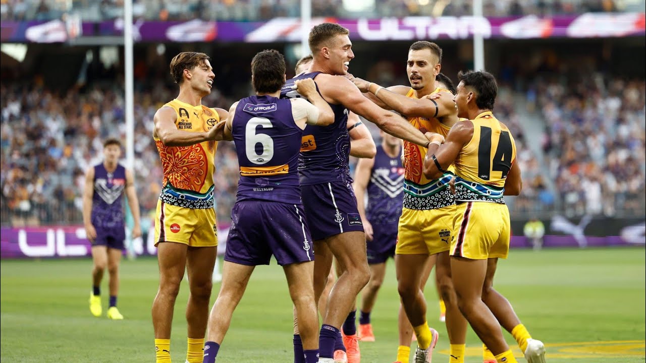 Now teammates: Liam Reidy & Jesse Motlop - AFL - Indigenous All Stars v ...