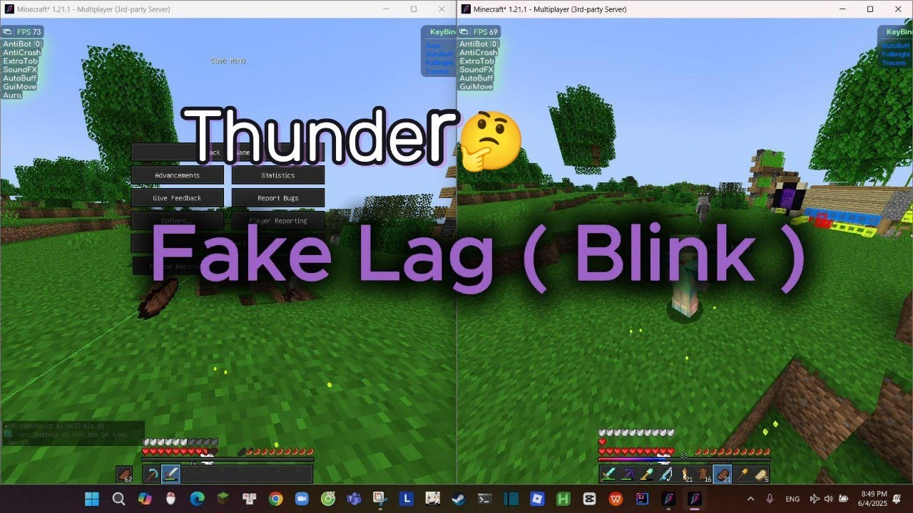 Thử nghiệm Fake Lag Thunder Hack | PvP mà như dịch chuyển tức thời 🤔 ...