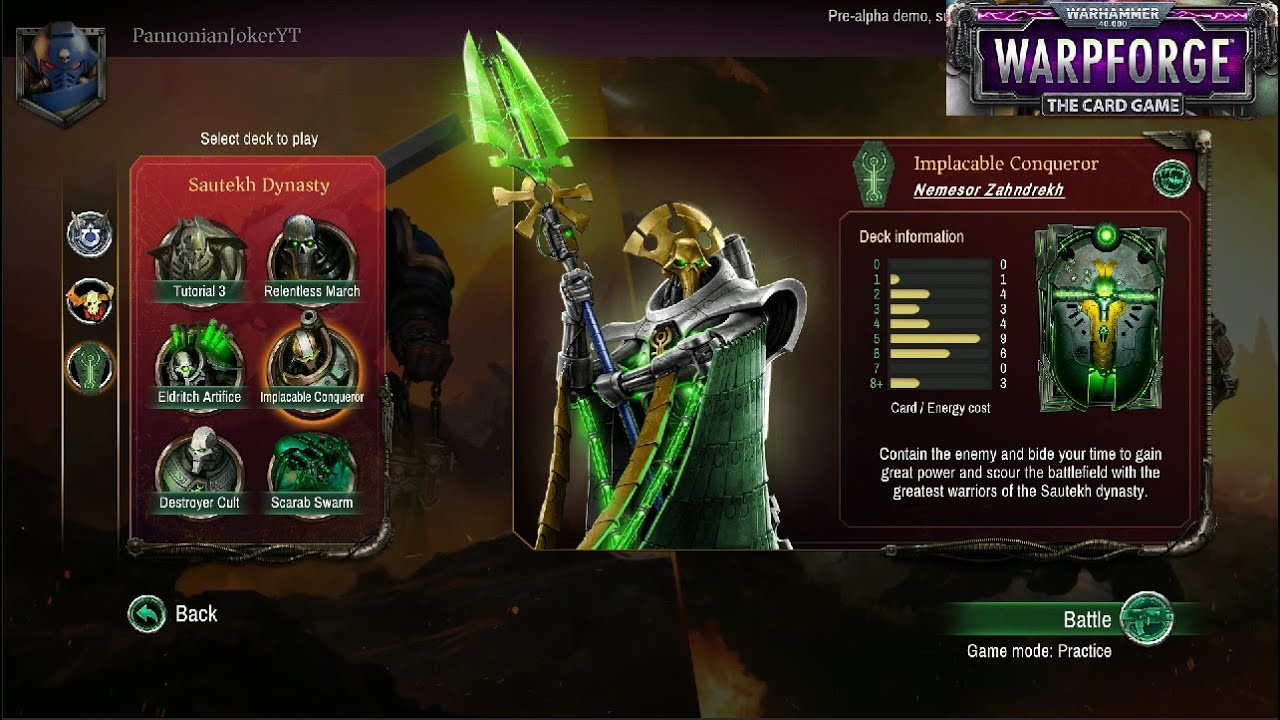 Warhammer 40k Warpforge The Card Game with Necron hero Nemesor ...