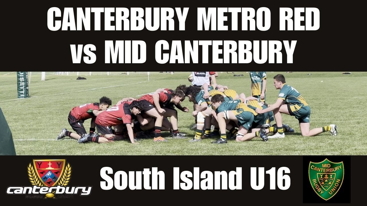 Canterbury Metro Red U16 vs Mid Canterbury U16, South Island Rugby ...
