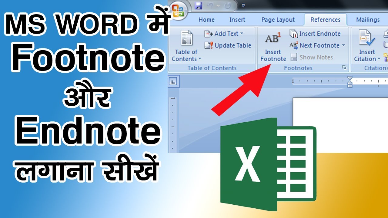 How to use Footnote or footnote in ms word, ms word me footnote aur ...