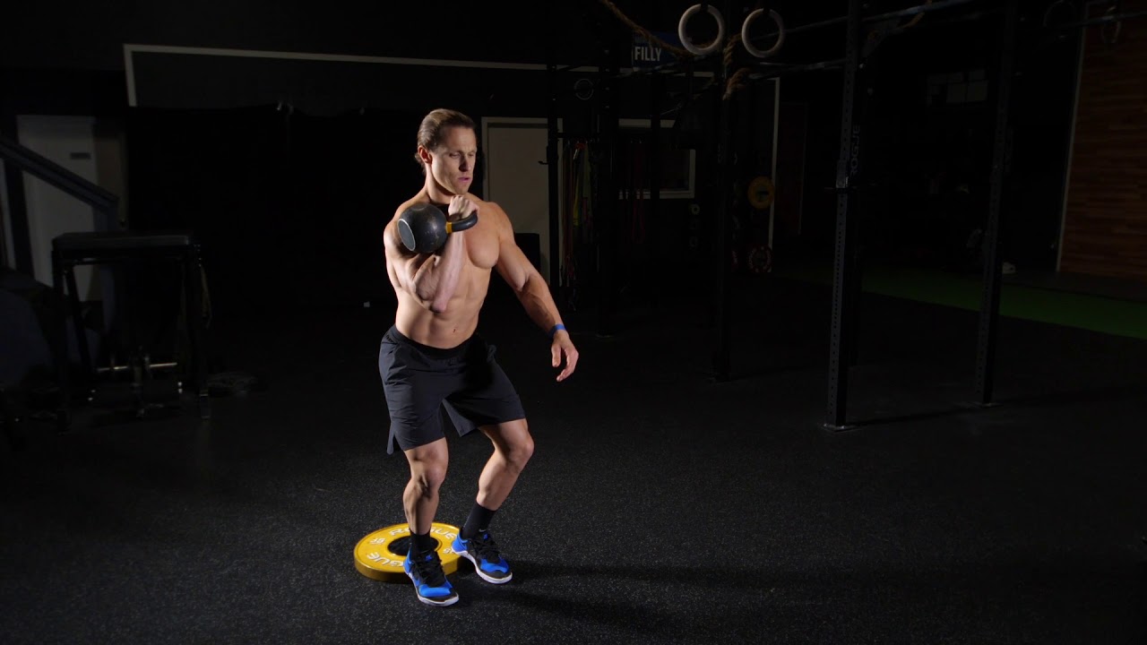 Single Arm KB Front Rack Cyclist Squat - YouTube