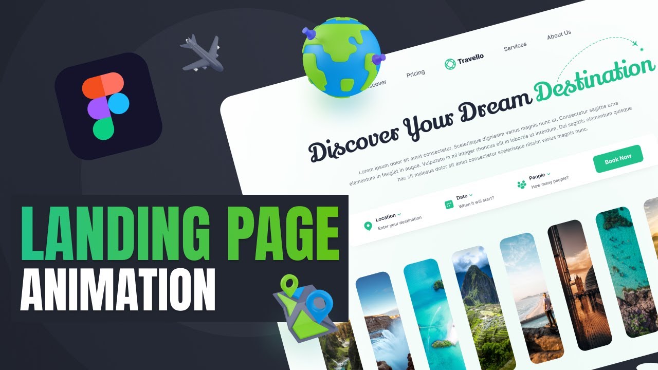 INTERACTIVE Landing Page UI Design in Figma | Figma Tutorial - YouTube