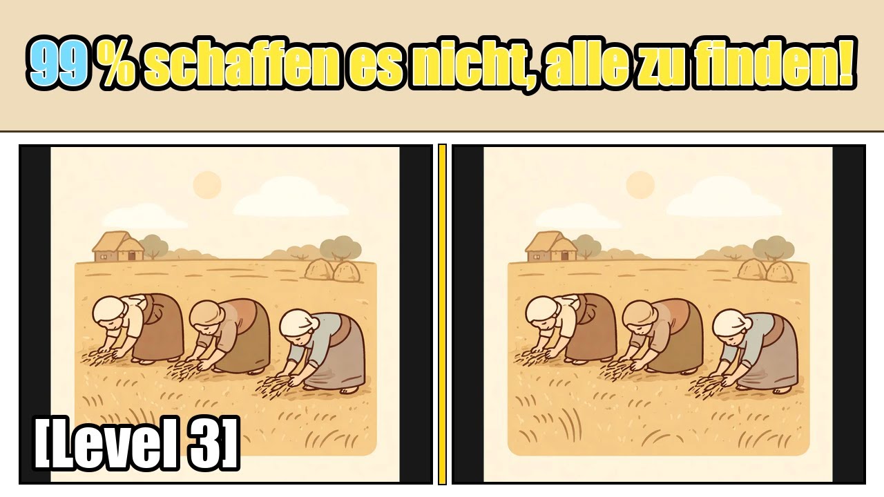 3 Fehler, 60 Sekunden [Finde den Unterschied] - YouTube