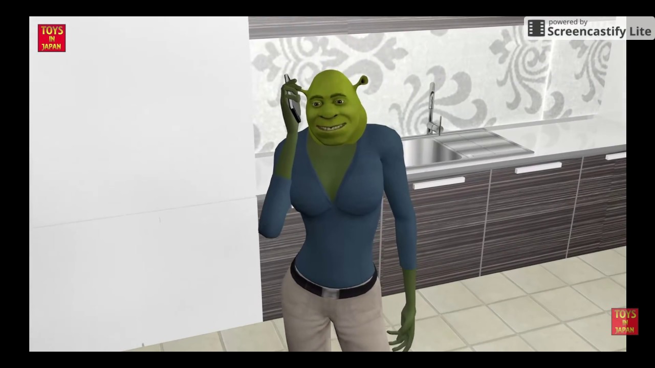 5 little SHREK jumping on a bed 'nursery song' lol it isnt mine! - YouTube