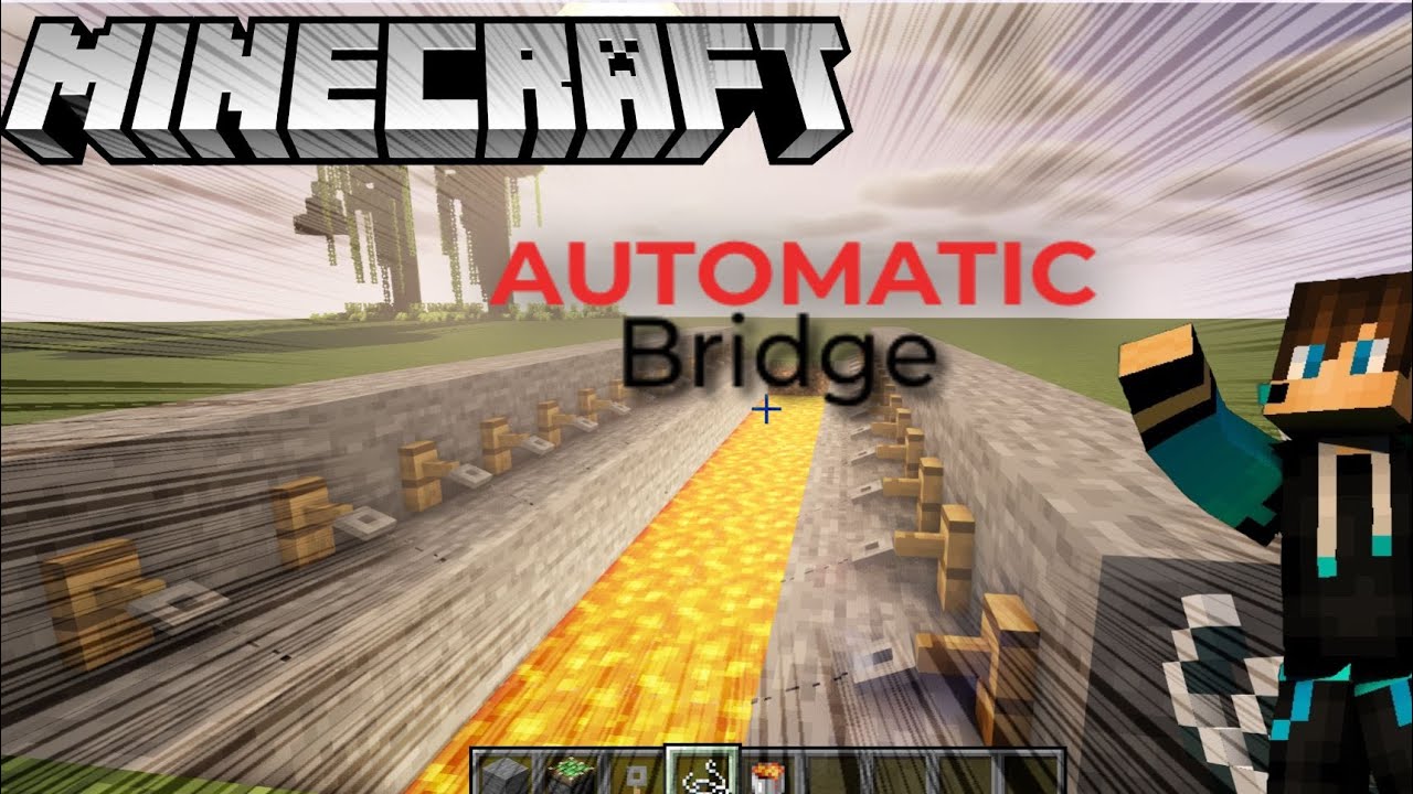 How to build Automatic bridge in Minecraft||very easy||2023||latest ...