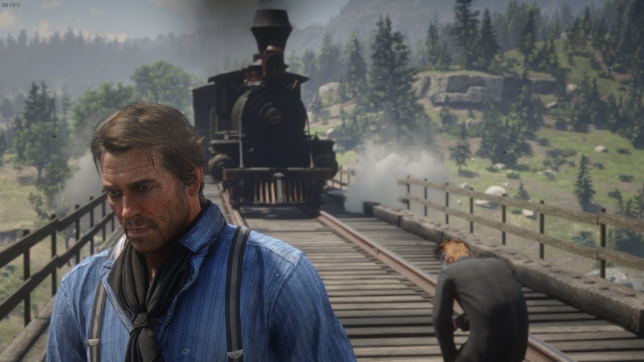 ARTHUR DOESN'T SAVE SWANSON FROM THE TRAIN IN RDR2 - YouTube