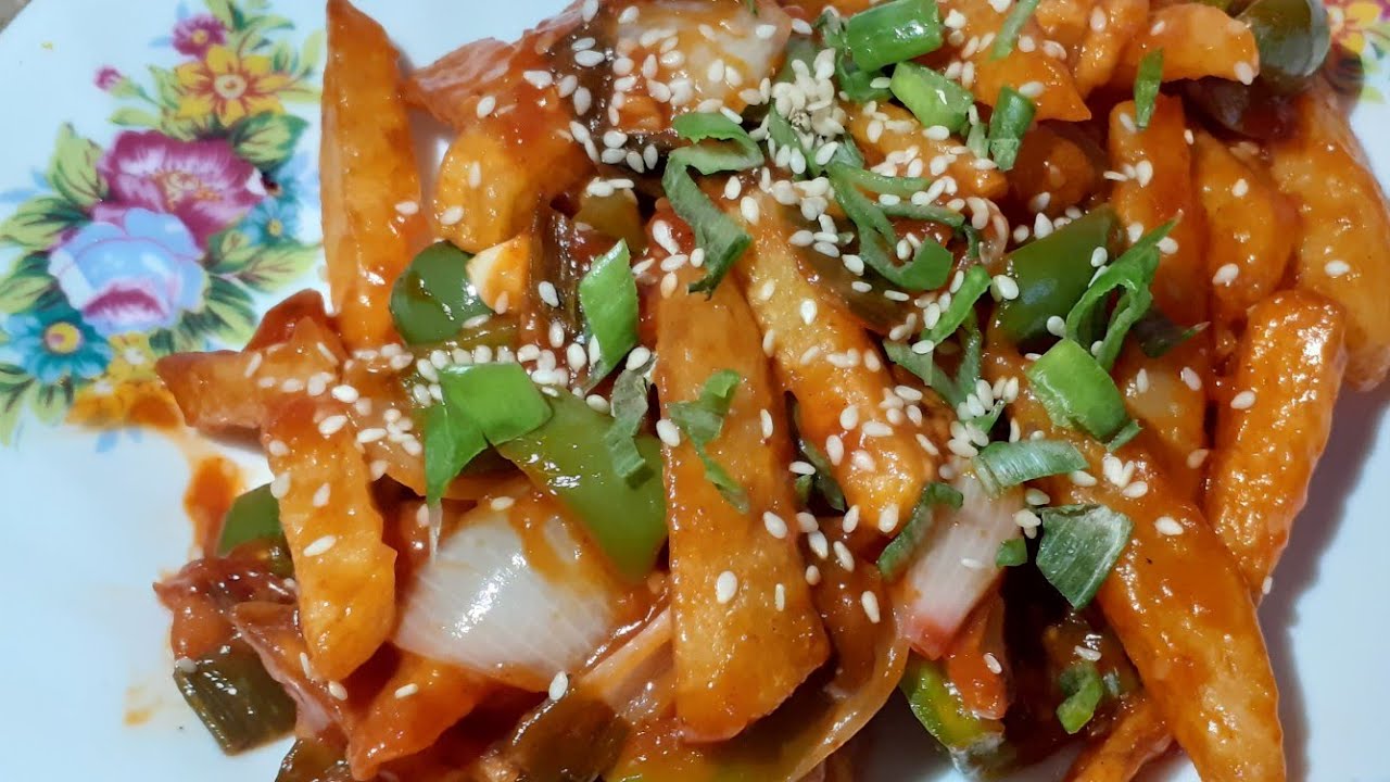 Resturent style chilli potatoes || starter / appetizer recipe || - YouTube
