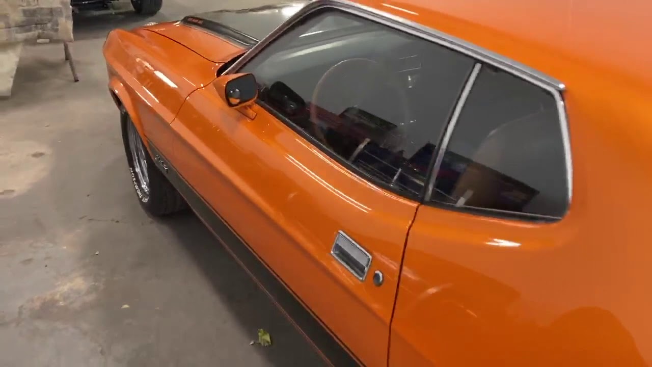 1973 Mach 1 Restoration Completed. Pickup Day! - YouTube