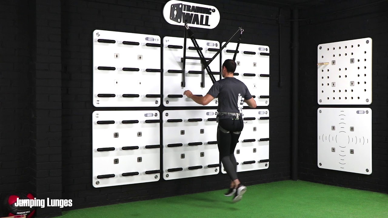 Assisted jumping lunges with Low Gravity, a Tool of Training Wall - YouTube