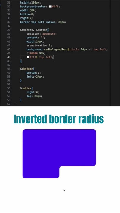 CSS inverted border radius #css @SPLearnCSS - YouTube