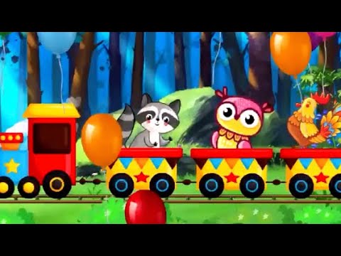 Cute Animal train||cartoon|| animal train song - YouTube