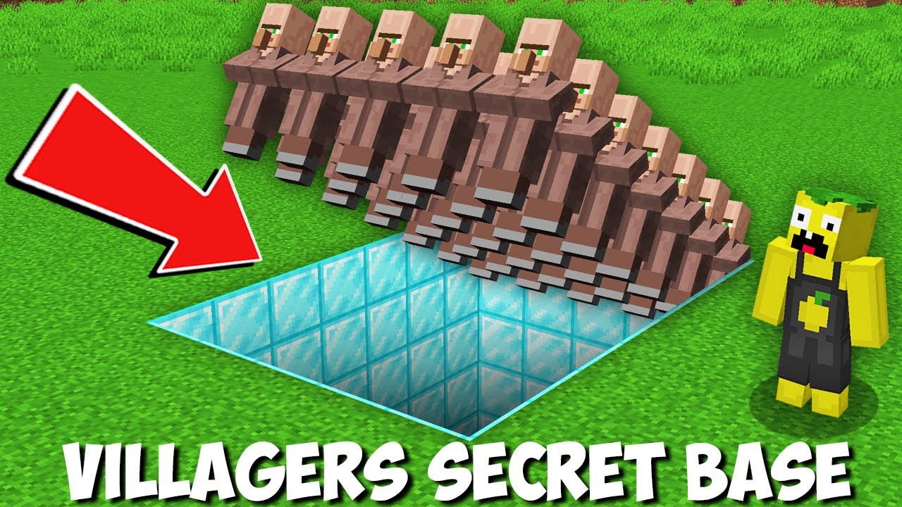 I found the MOST SECRET DIAMOND BASE UNDER VILLAGERS in Minecraft ! NEW ...
