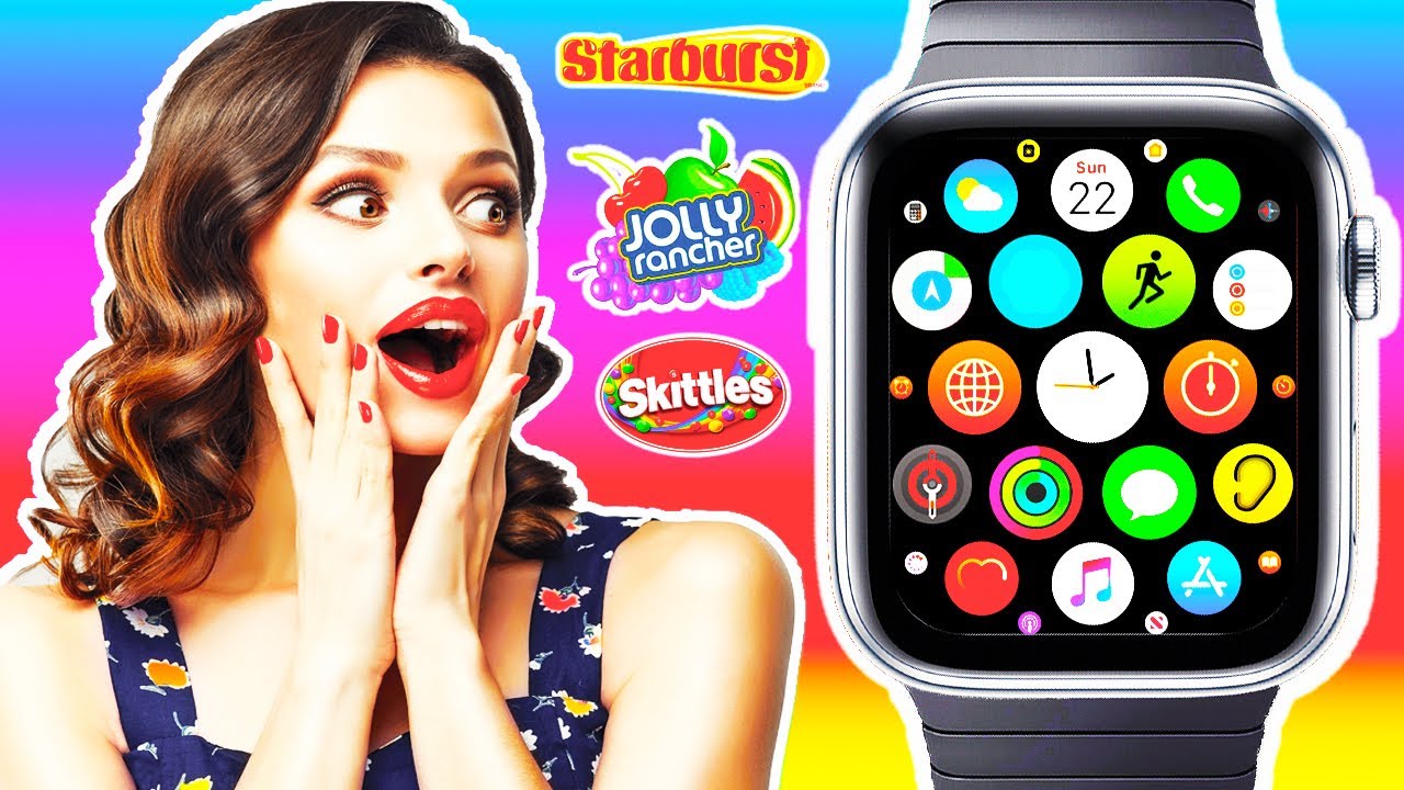 DIY: Edible APPLE WATCH!! Make Candy School Supplies From SKITTLES ...