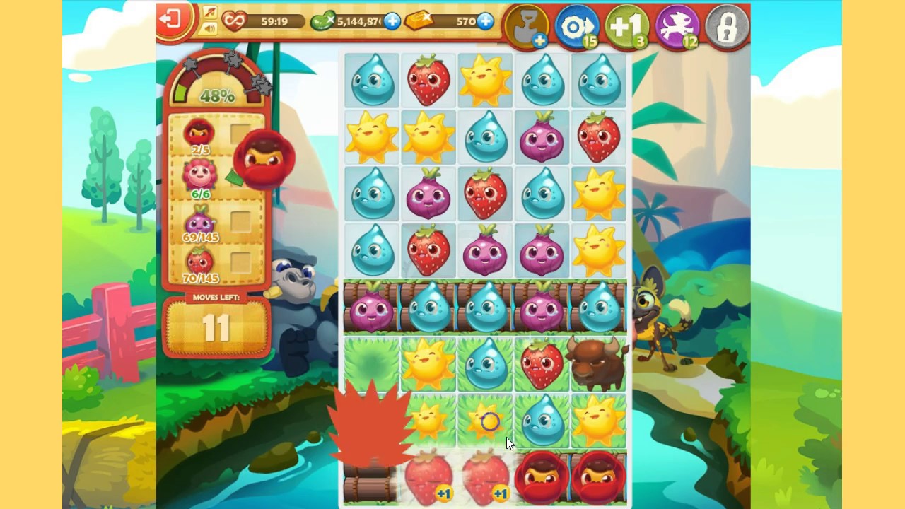 Farm Heroes Saga Level 909 NEW NO companions - YouTube