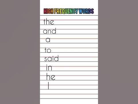Let's Practice Reading High Frequency Words - YouTube