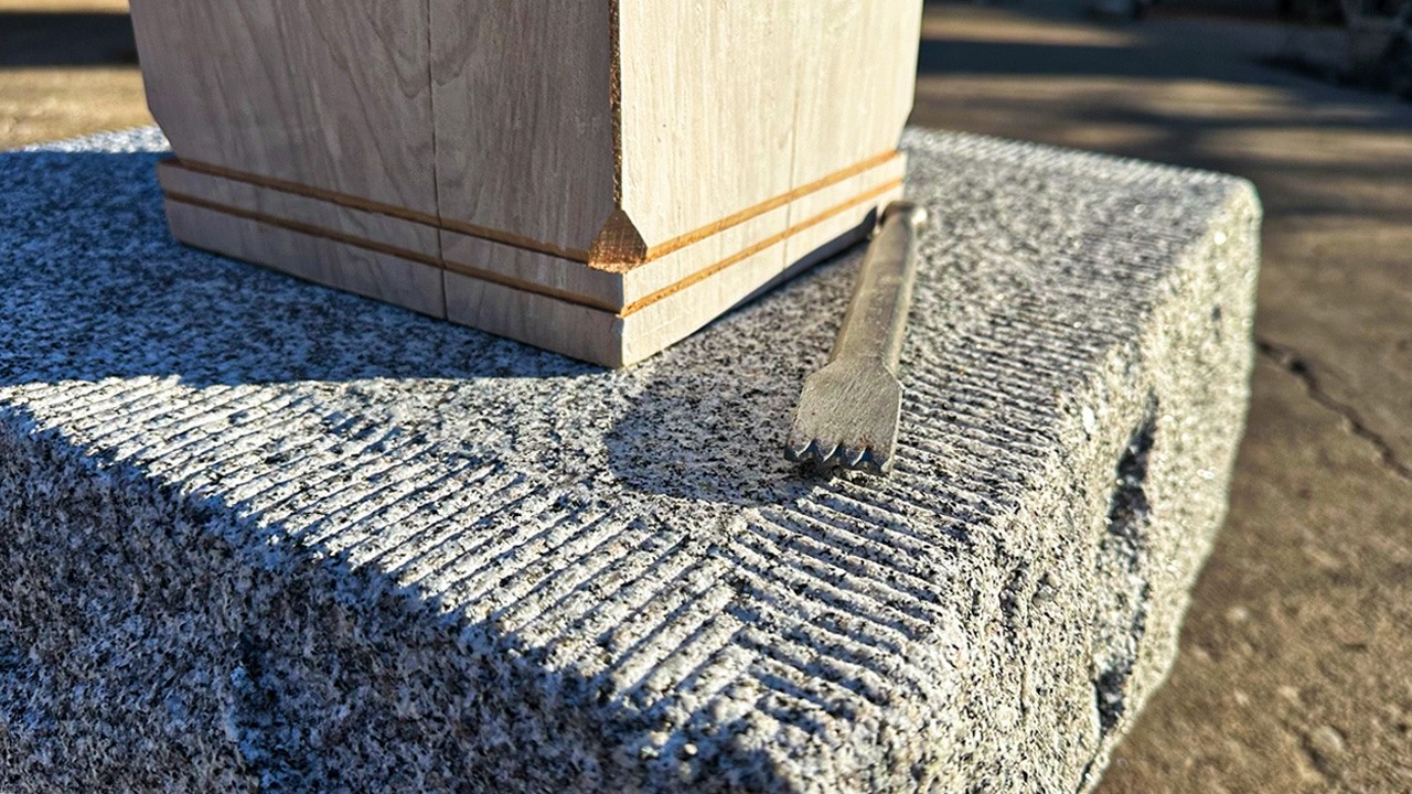 14 || Making a Granite Plinth & Cypress Post Sample - YouTube