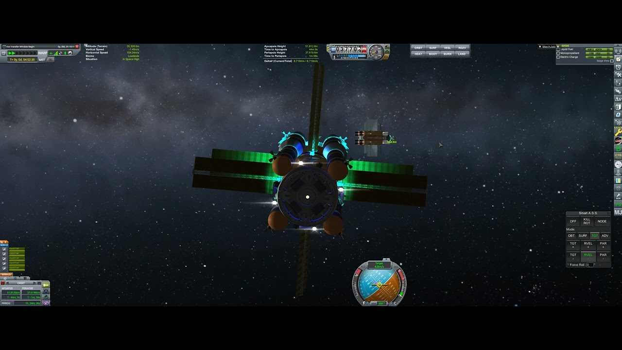 Kerbal Space Program Reusable interplanetary booster docking for Jool ...