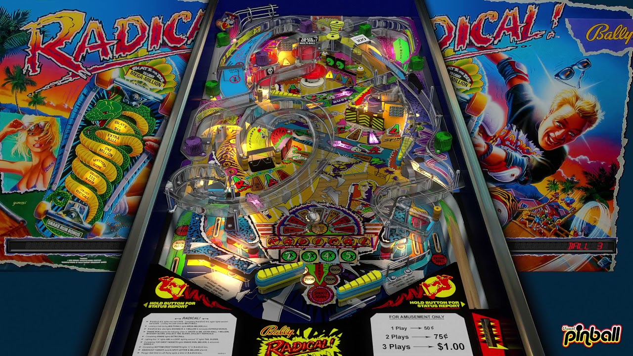 Radical (Bally 1990) | Visual Pinball X | Table Snapshot (Desktop Mode ...