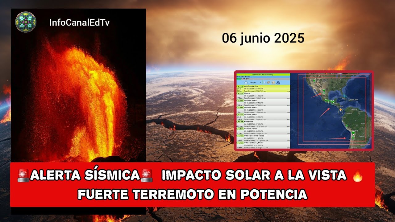 🚨ALERTA SÍSMICA🚨 IMPACTO SOLAR A LA VISTA 🔥 FUERTE TERREMOTO EN ...
