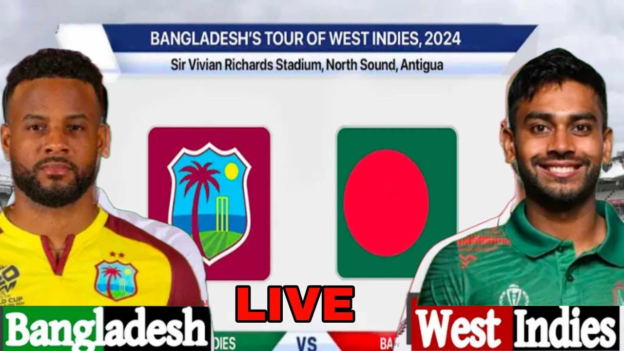 🔴 Live: Bangladesh Vs West Indies – 1st ODI Match | BAN Vs WI Live ...