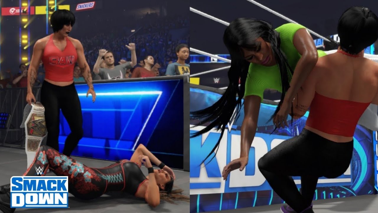 WWE 2K23 SMACKDOWN TAMINA, RHEA RIPLEY & TRINITY FIGHT A FEW DAYS OF ...
