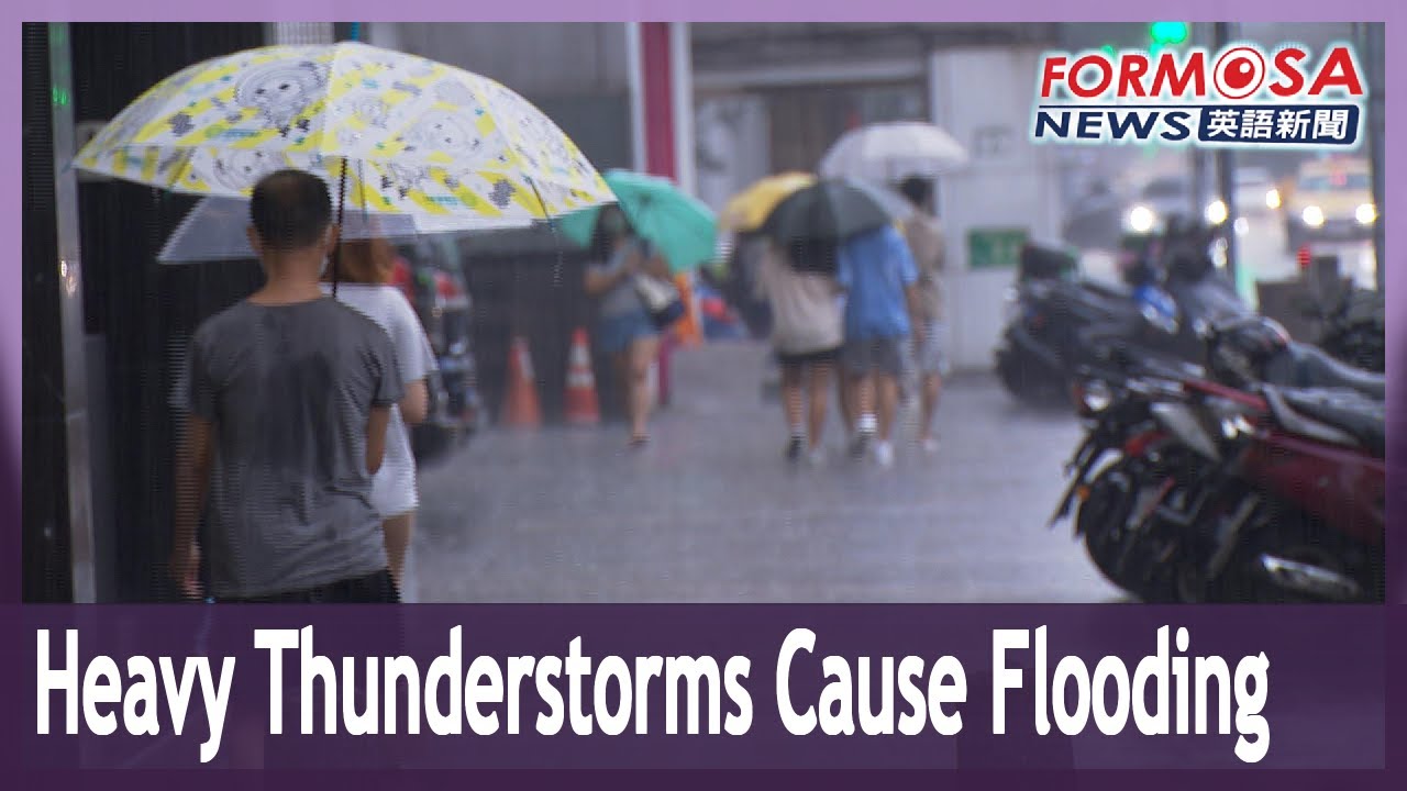 Heavy rainfall causes flooding in some areas including New Taipei’s ...