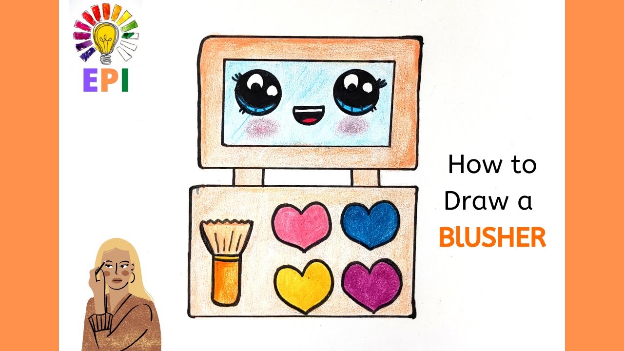 HOW TO DRAW A CUTE BLUSHER EASY PAINTING IDEA - YouTube