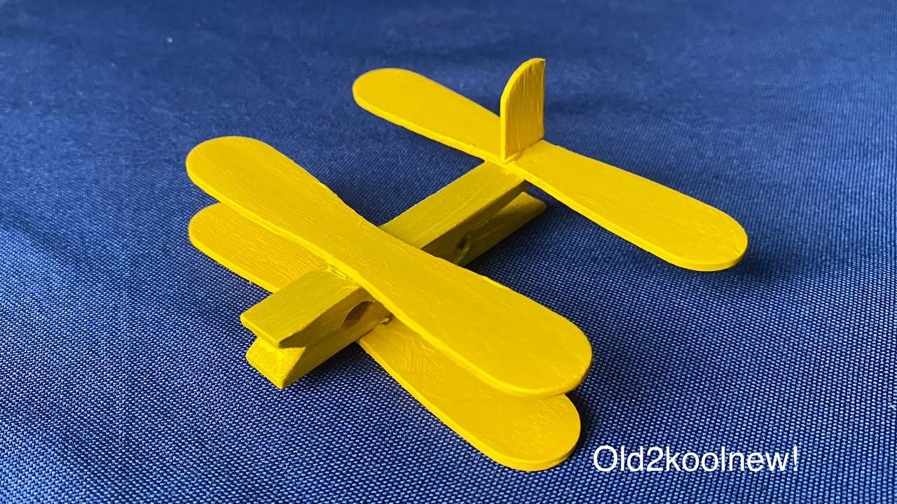 DIY Airplane Craft | Clothespin Airplane | Kids Crafts | - YouTube
