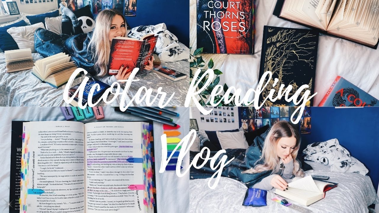 ACOTAR READING VLOG 🥀 (re-reading a court of thorns and roses) - YouTube