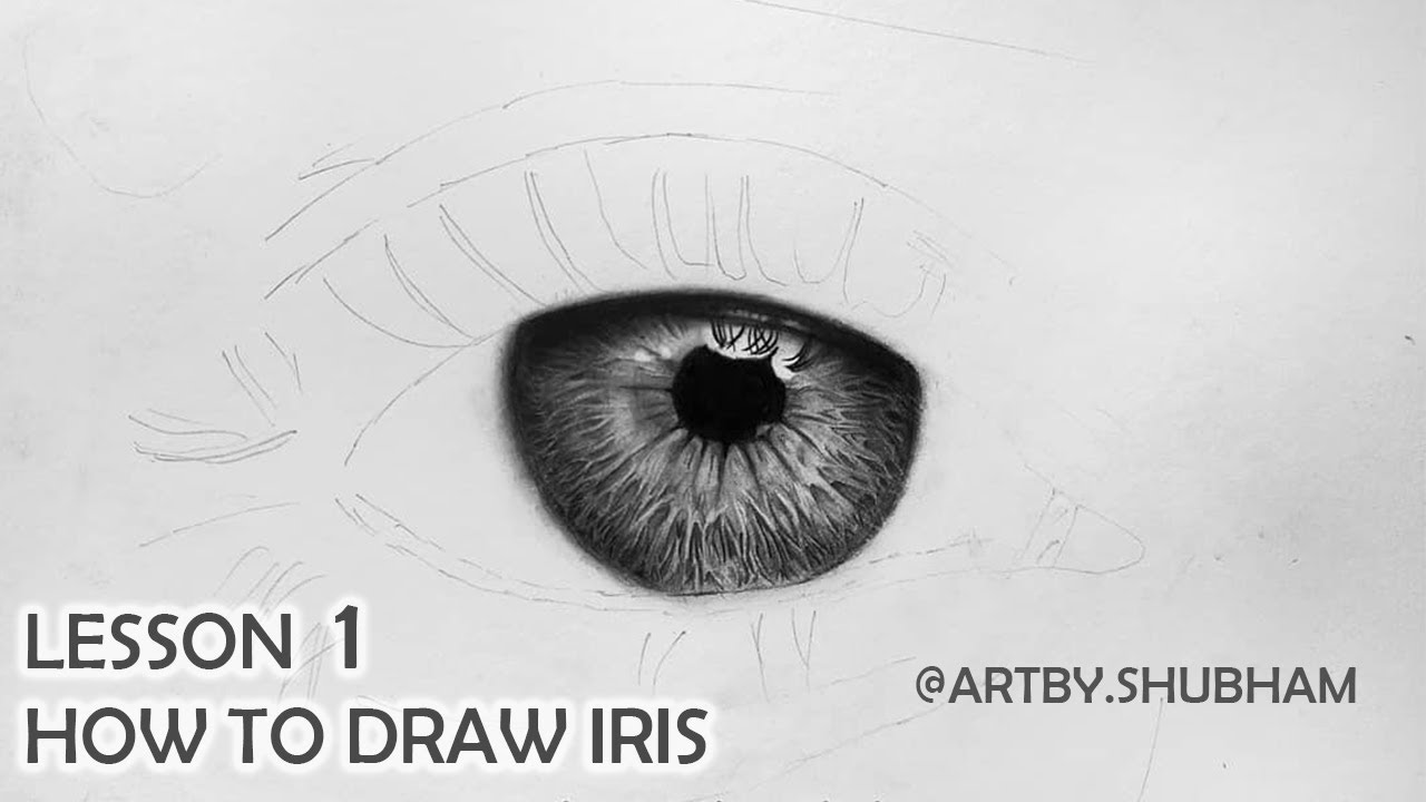 How to draw Realistic Iris | Lesson 1 - YouTube