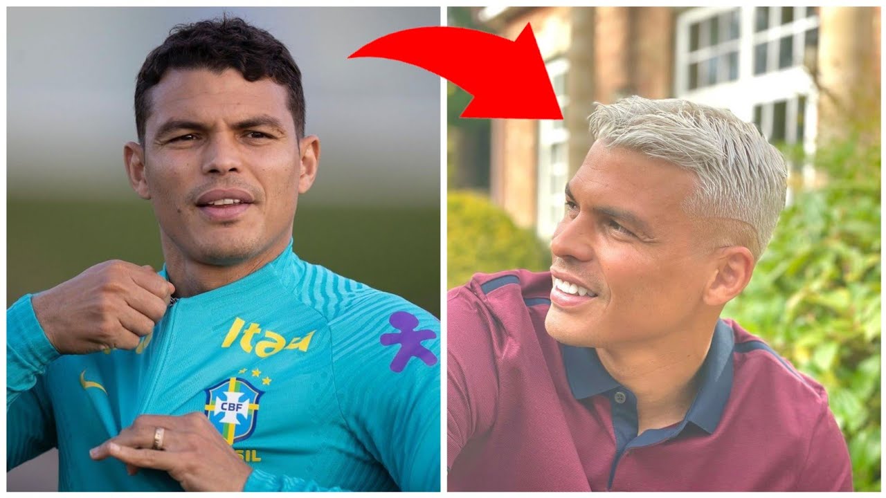 Thiago Silva changes his hair color to white💇‍♂️ || soccer10 - YouTube