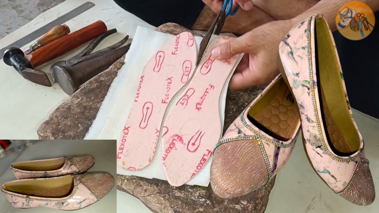 Making HANDMADE Beautiful Women Point Shoe With Simple Tools - YouTube
