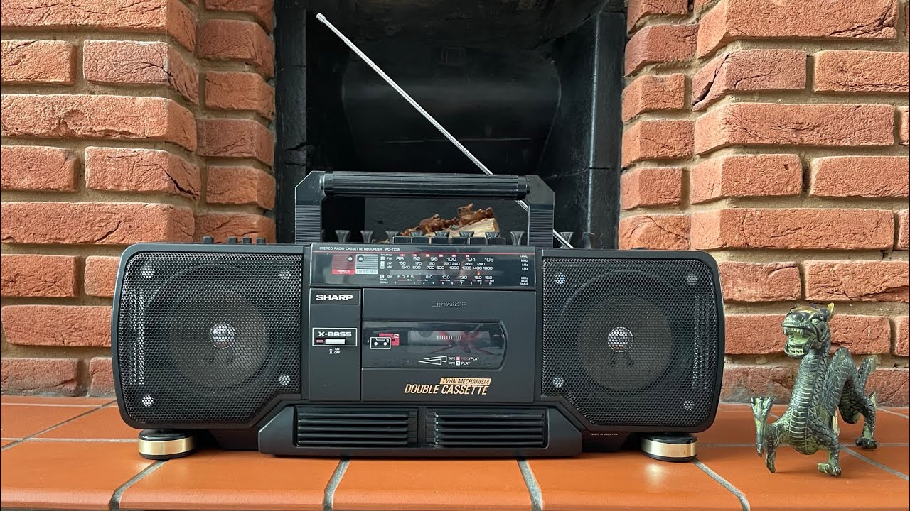 Retro 1990s Sharp WQ-T238E Boombox Stereo - Twin Cassette X-Bass - YouTube