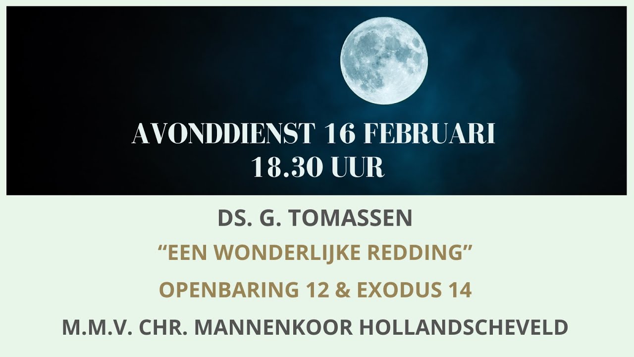 'Een wonderlijke redding' | Openbaring 12 | Ds. G. Tomassen | mmv. Chr ...
