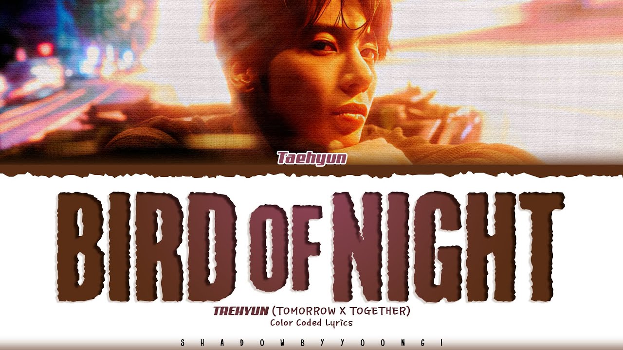 TAEHYUN (TXT) 'Bird of Night' Lyrics (투모로우바이투게더 Bird of Night 가사 ...