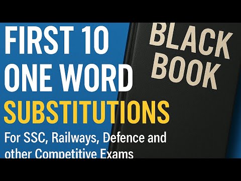 One Word Substitution Series Part :1 - YouTube