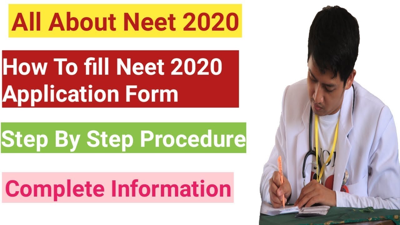 How To Fill Neet 2020 Application form - Neet 2020 Registration - YouTube