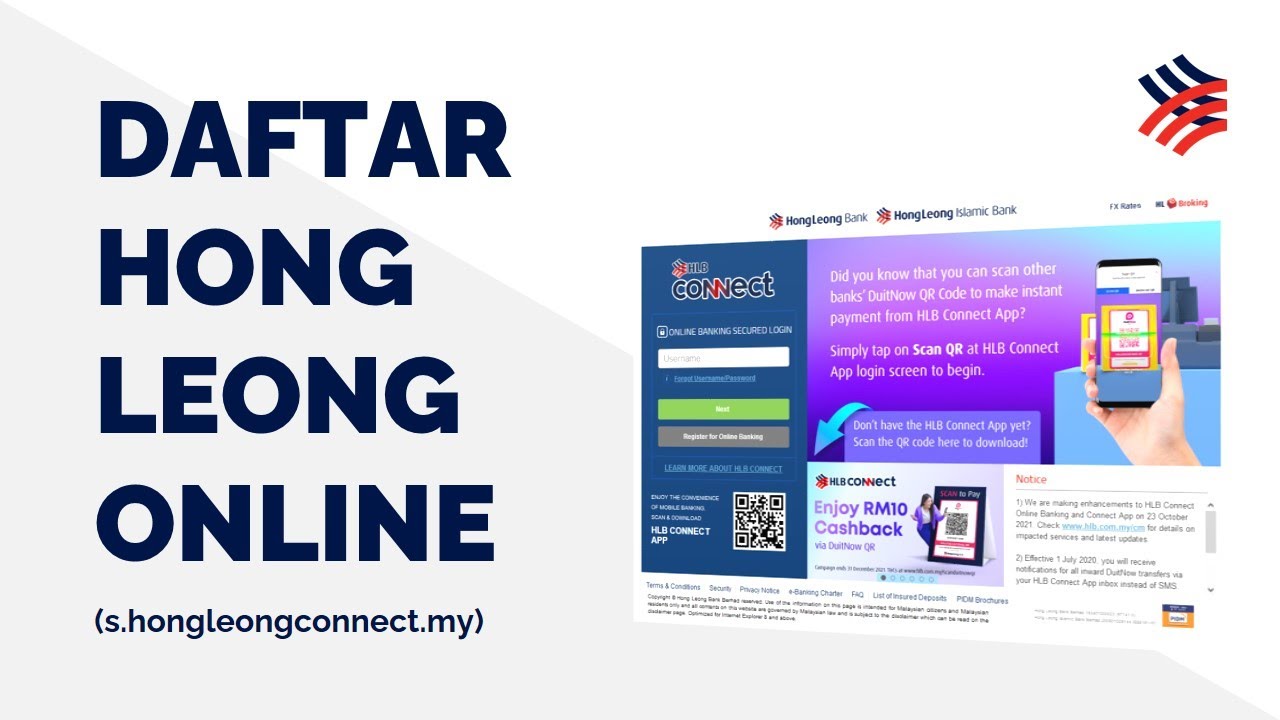 Cara Daftar Hong Leong Online Banking Connect - YouTube