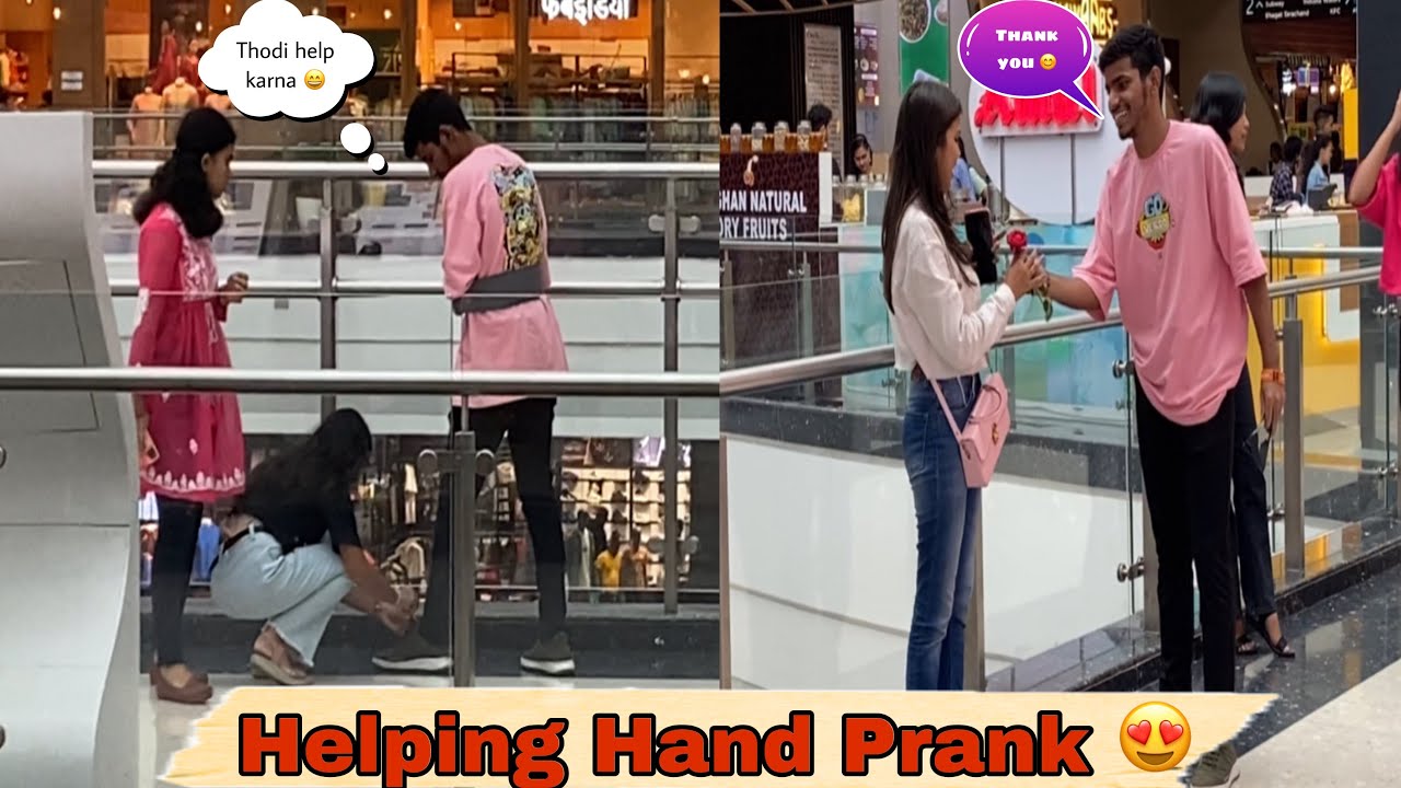 Helping Hand Prank 👀😍 On Cute Girls 👧 || kiruuu_8 - YouTube