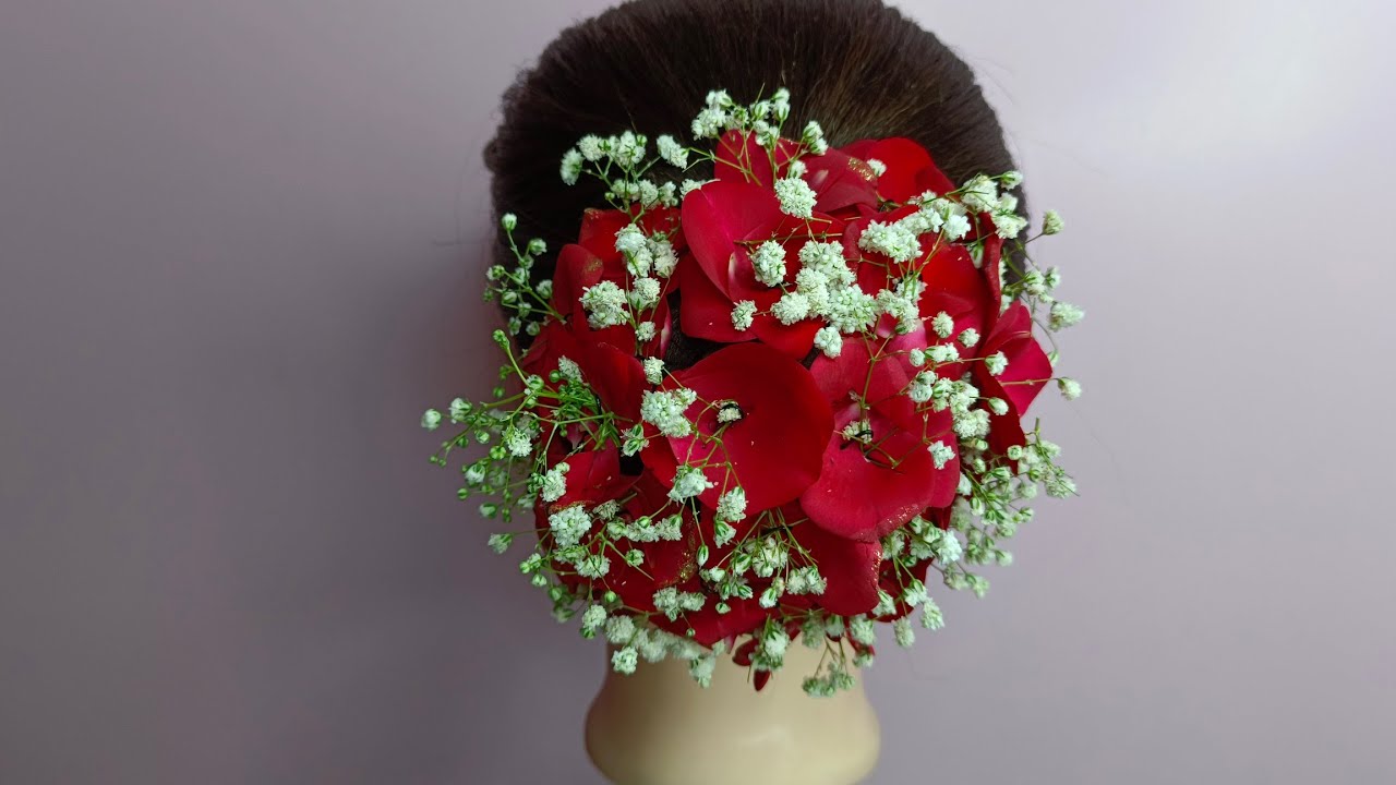 Rose petals juda decoration #bridehairstyles #trending #wedding # ...